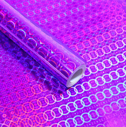 HAQI Рулон оберточной бумаги с металлической голографической звездой розового цвета, подарочная оберточная бумага, подходит для дня рождения, Дня Святого Валентина, свадьбы, Рождества (43 см x 10 м)