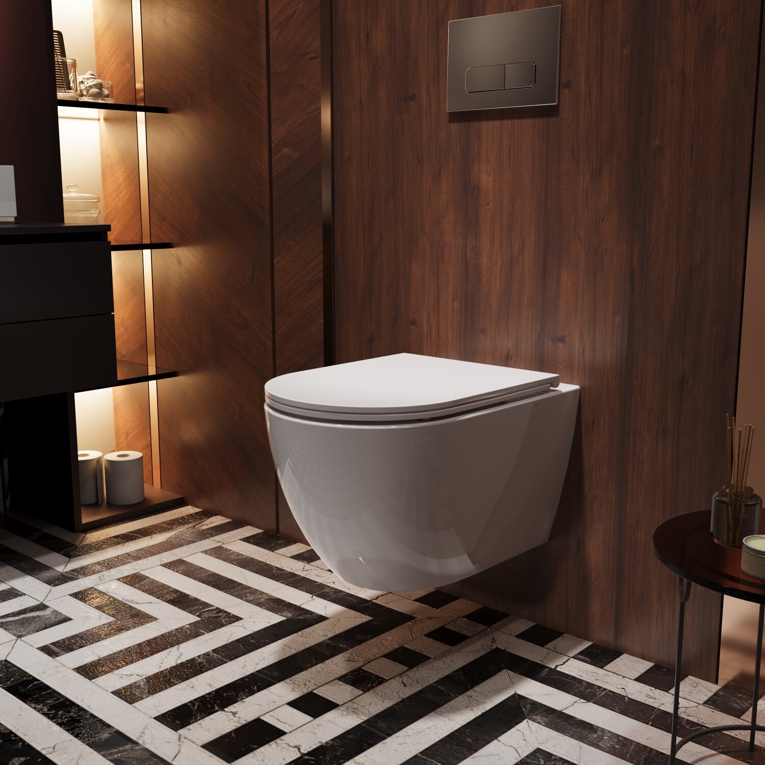 Подвесной унитаз Vincea Globo VT1-74T с ультратонким soft-close сиденьем, белый