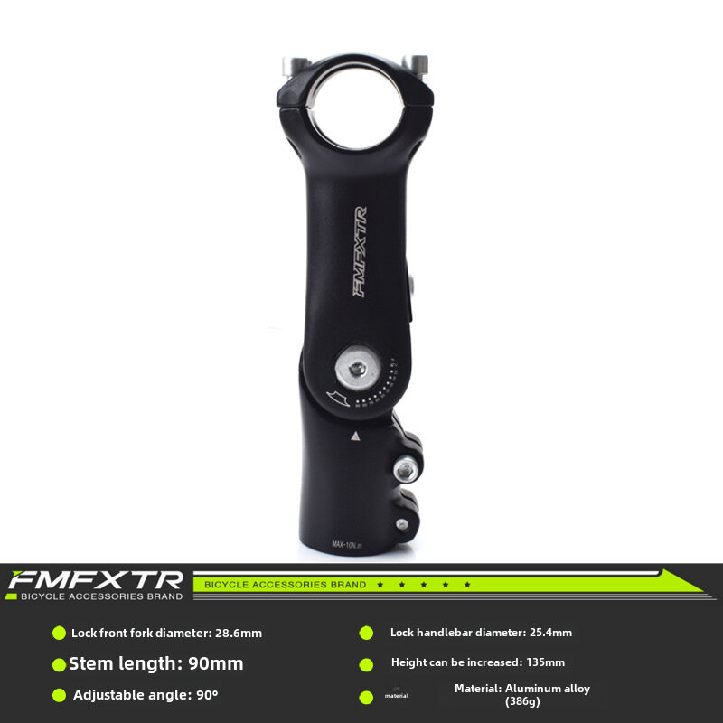 Устройство для повышения высоты руля горного велосипеда, кран, руль управления, модифицированный велосипед, регулируемый угол, подъемник для повышения высоты руля, аксессуары (Испытание корпусов 28.6*/длина 90, Универсальный размер)