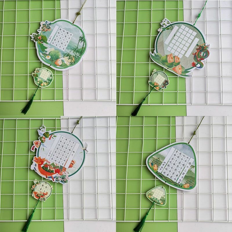 Креативная китайская стильная бумага для каллиграфии с жесткой ручкой для фестиваля драконьих лодок, детская DIY драконья лодка, зонгзи, 3D оригами карточка