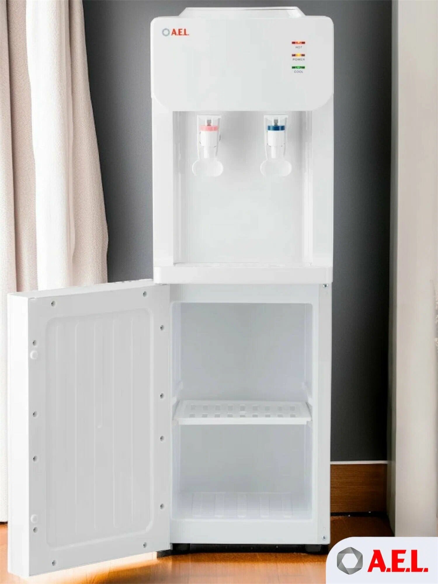 LD-AEL-87c white. Гарантия 12мес. С электронным охлаждением, нагревом и шкафчиком.