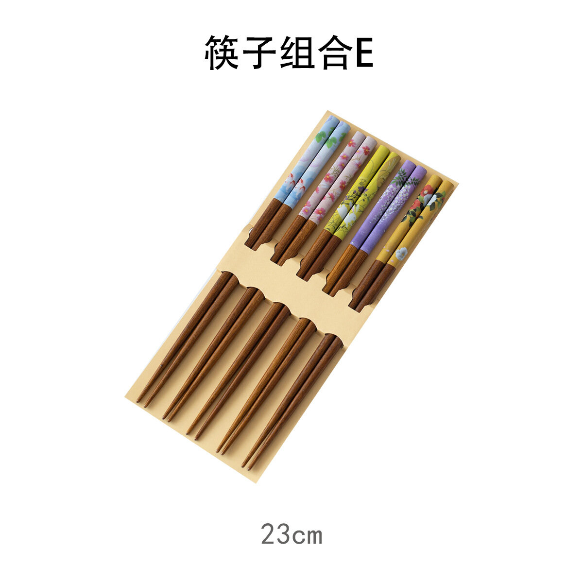 Японские импортные домашние нескользящие деревянные палочки для еды Танака, четыре сезона, сакура, кролик, традиционные японские бамбуковые деревянные палочки, набор из пяти пар