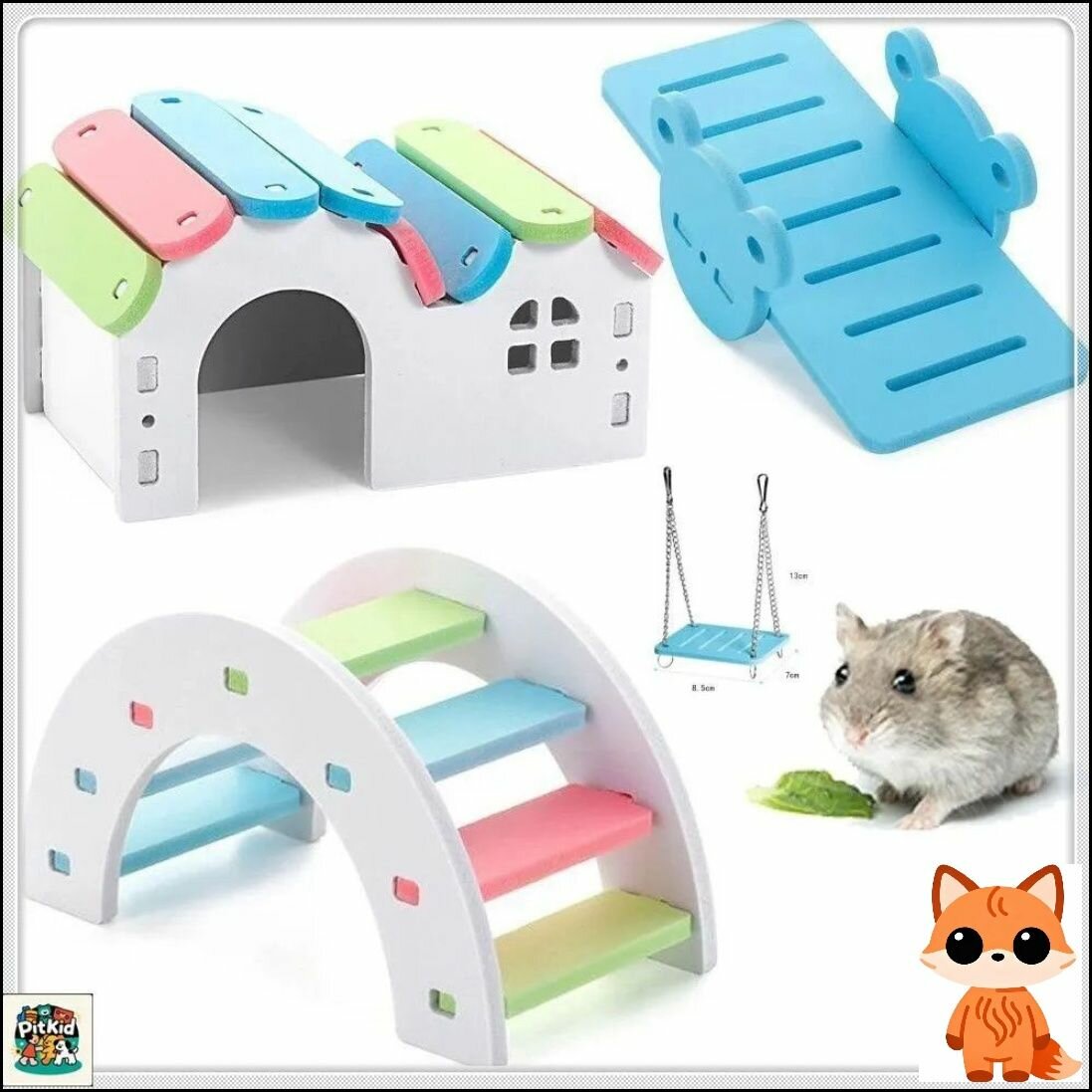 3PCS Радужный Хомяк Игрушки