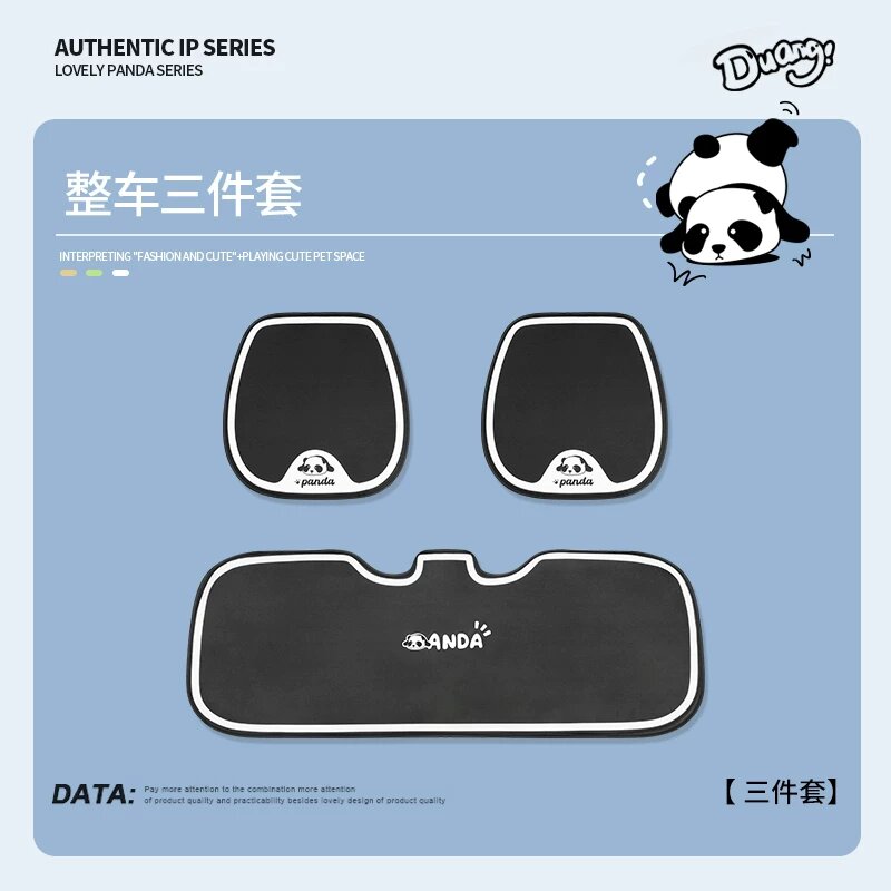 Панда Дизайн Универсальный Чехол для Сидений Автомобиля, Комплект из 3 Элементов на Все Времена Года, Включая Переднее,