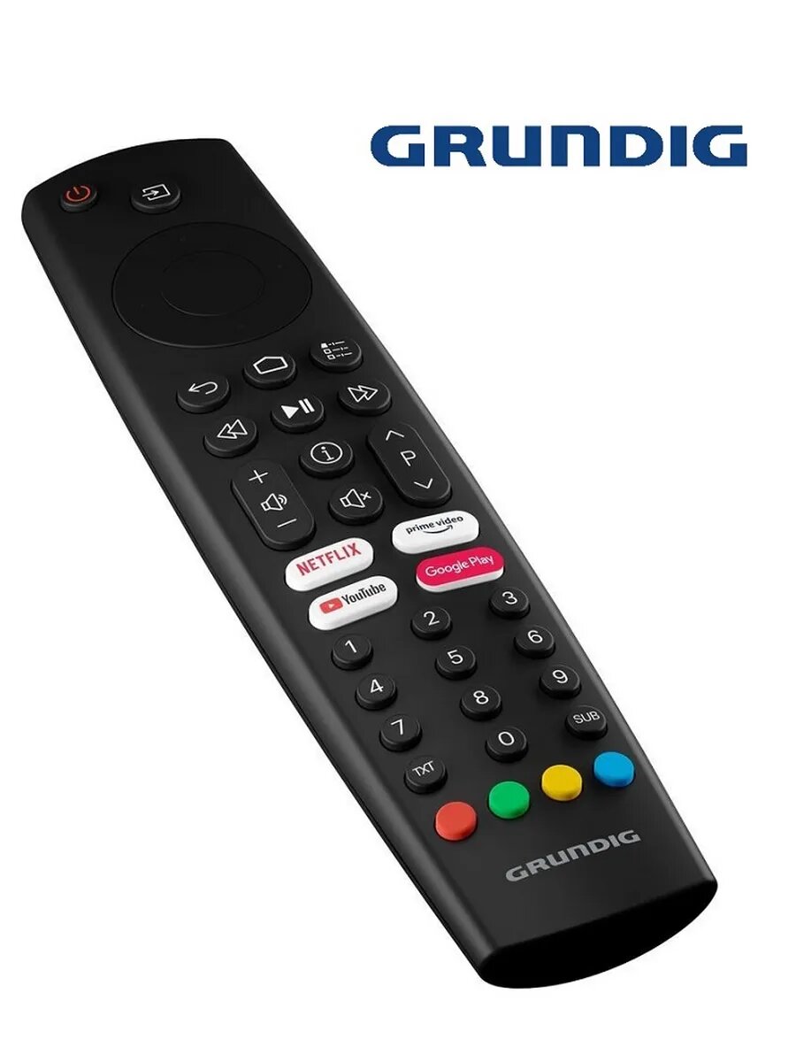 Оригинальный пульт Grundig TS8187R-11 с кнопкой YouTube, пластик, черный
