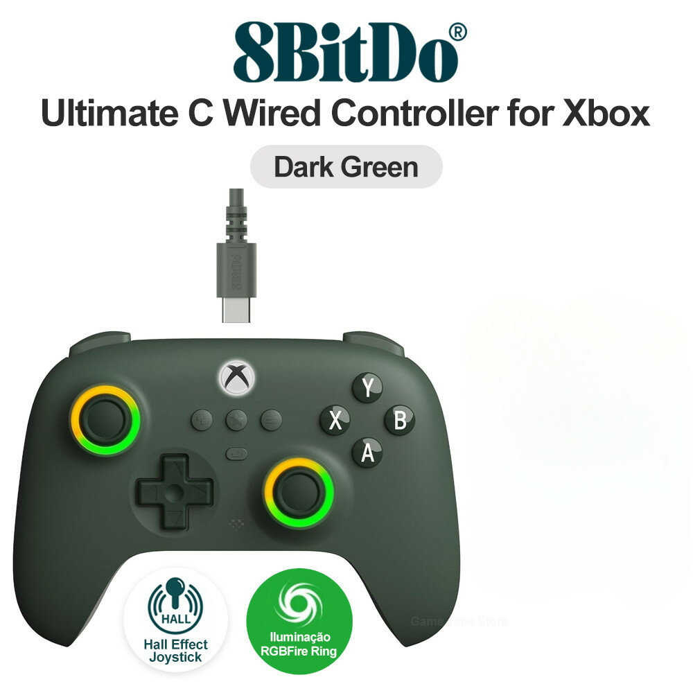 8BitDo Ultimate C Xbox проводный игровый контроллер для серии S X One PC Windows 10 11 проводные холл-эффект