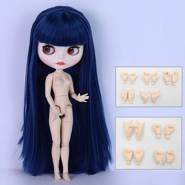 ICY DBS Blyth Кукла BJD Joint Body Белая кожа Синие волосы Набор Кукла 1/6 30 см Подарок для девочки Аниме SD