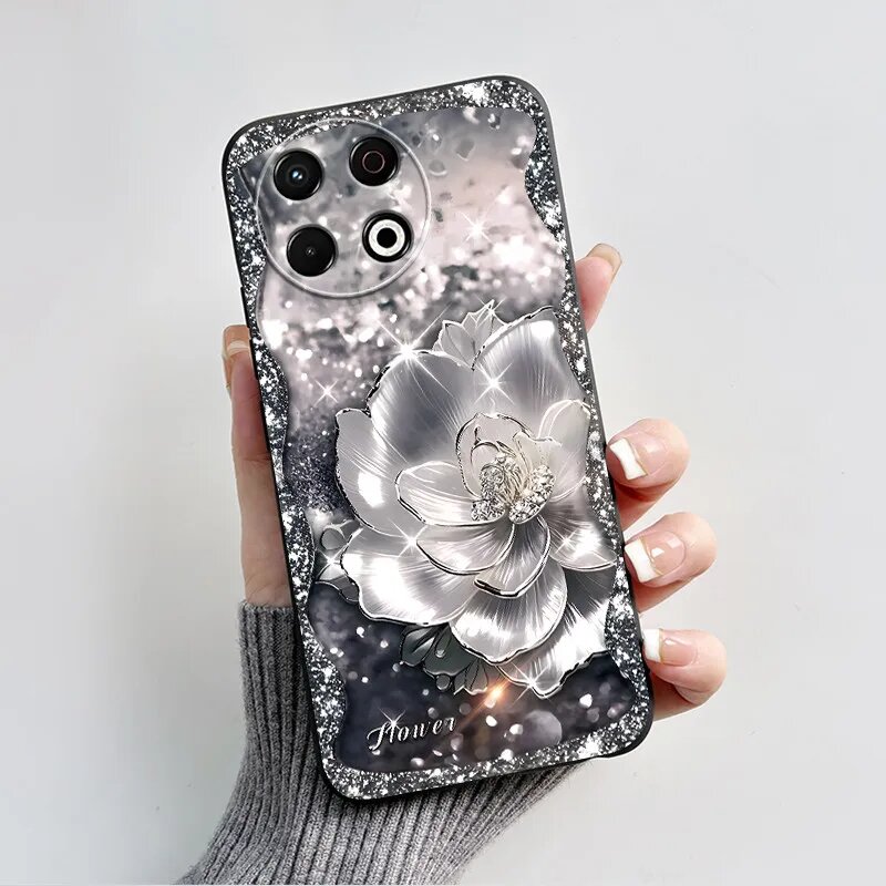 Чехол Tecno Spark 30 Pro, цвет HEI-TGX0077, с цветком