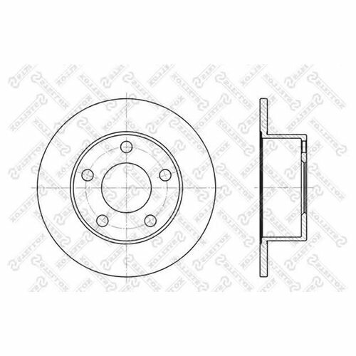 Тормозной диск задний Stellox 60204744sx для Audi 100, A6; Skoda Superb I; VW Passat
