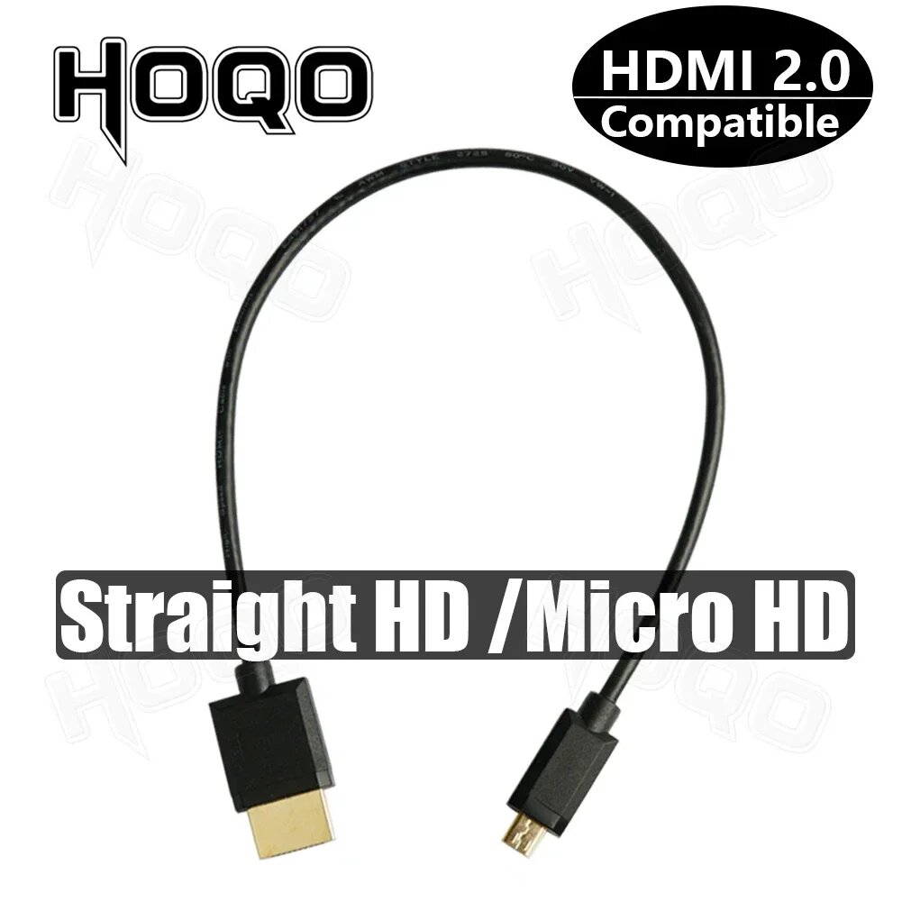 HOQO Micro HDMI - HDMI 2.0 кабель, 50cm, черный
