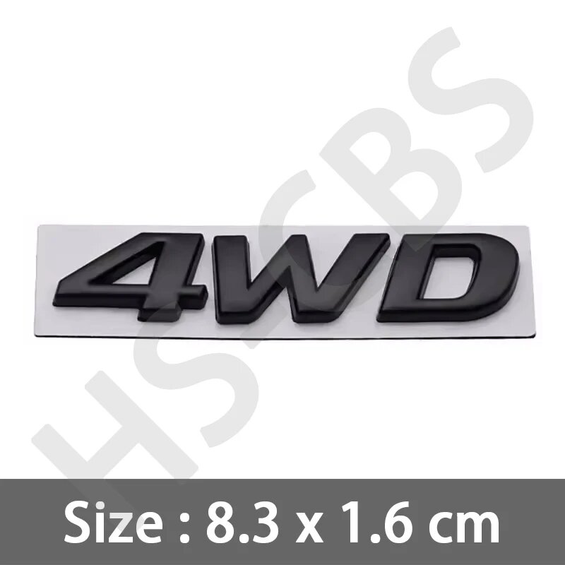 3D металлический автомобильный 4WD эмблема логотип значок для Kia Hyundai IX25 IX35 Красный, Red