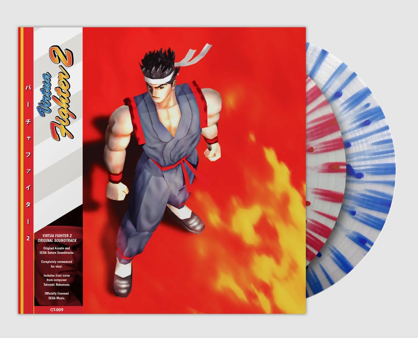 Virtua Fighter 2 OST (300шт в мире Red and Blue Splatter Remastered Soundtrack) Цвет: Красные и Синие Брызги Виниловая Пластинка + Бонусный 7-дюймовый Винил, Саундтрек Виртуа Файтер