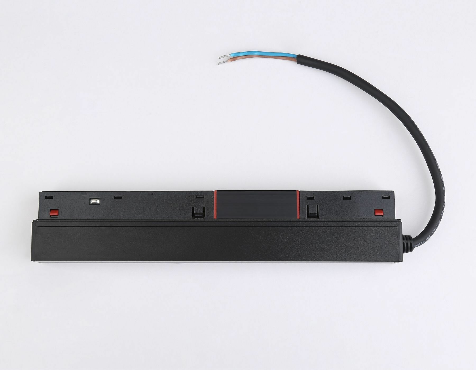 Блок питания внутренний с вводом питания для магнитного шинопровода IP20 100W 48V 225*45*23, черный