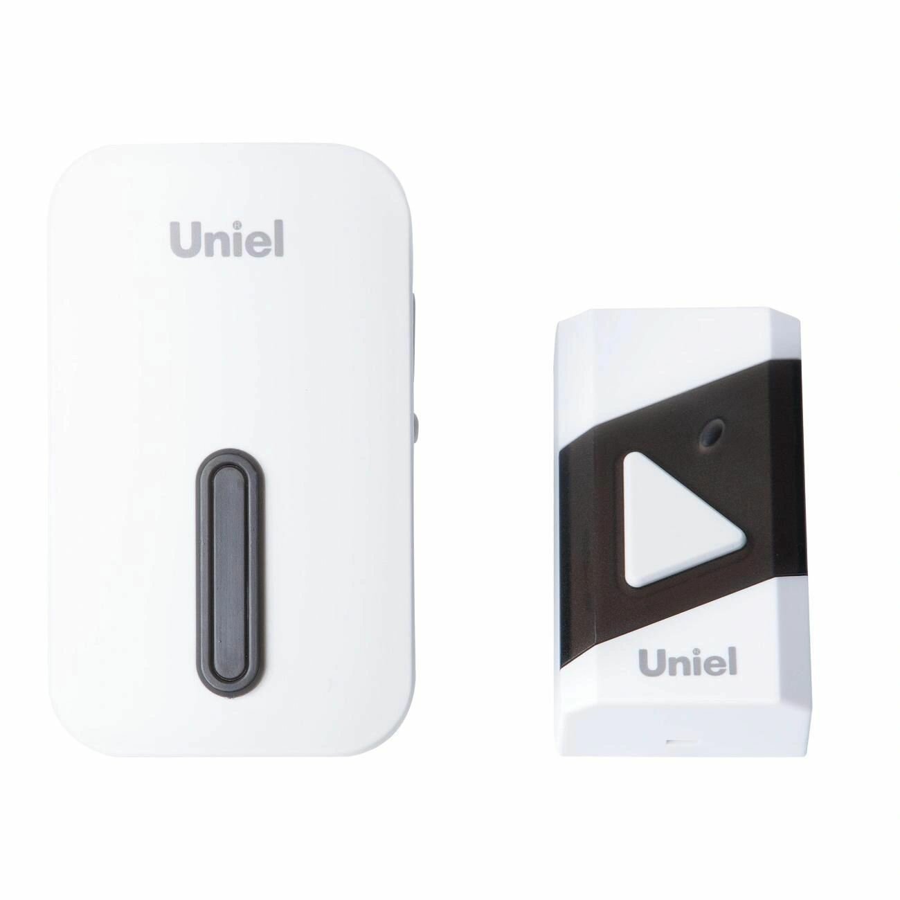 Дверной звонок Uniel UDB-095W-R1T1-38S-BL/WH Звонок электронный, 220В. Радиус действия 150 м. Черный с белым. ТМ Uniel