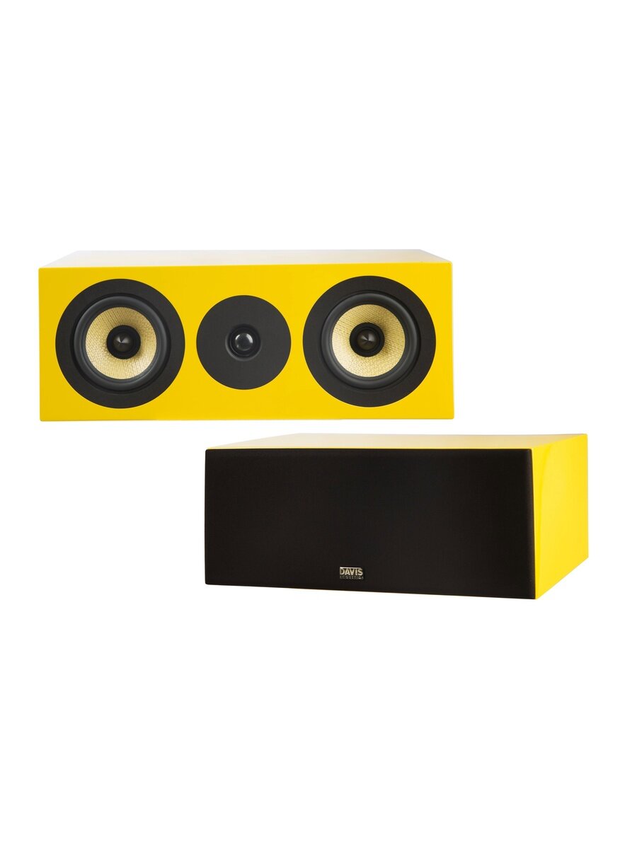 Колонка центральный канал Davis Acoustics - Courbet C (4-8 Ом/80 Вт/91дБ/50-25000Гц) цвет -Yellow Gloss