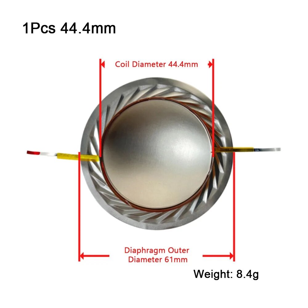 Твитер 44.4mm, титановая диафрагма, 8 Ом, 1pcs