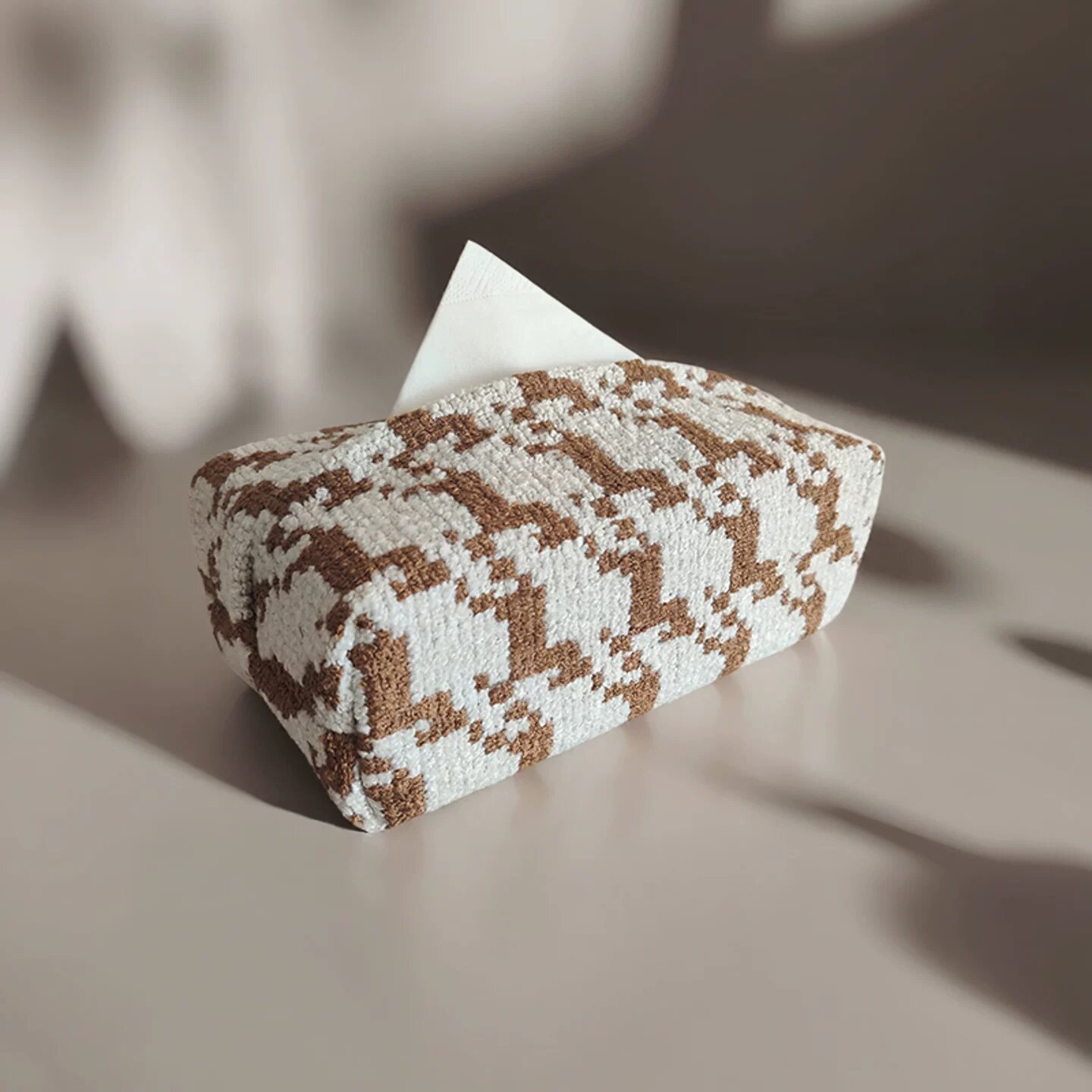 Винтажная бумажная коробка для салфеток 'Пять лошадей', 18x10x6 см, уникальный декор