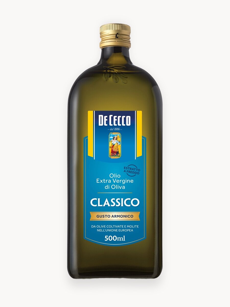 Масло оливковое нерафинированное высшего качества холодного отжима Extra Vergine, Классик, 500 мл