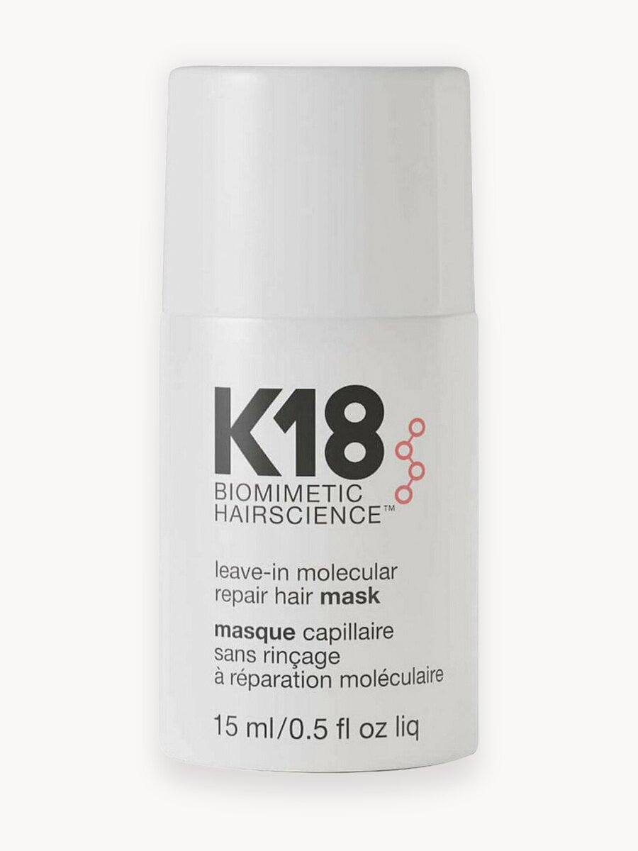Маска для волос K18, несмываемая, питание и восстановление изнутри, 15 мл, США