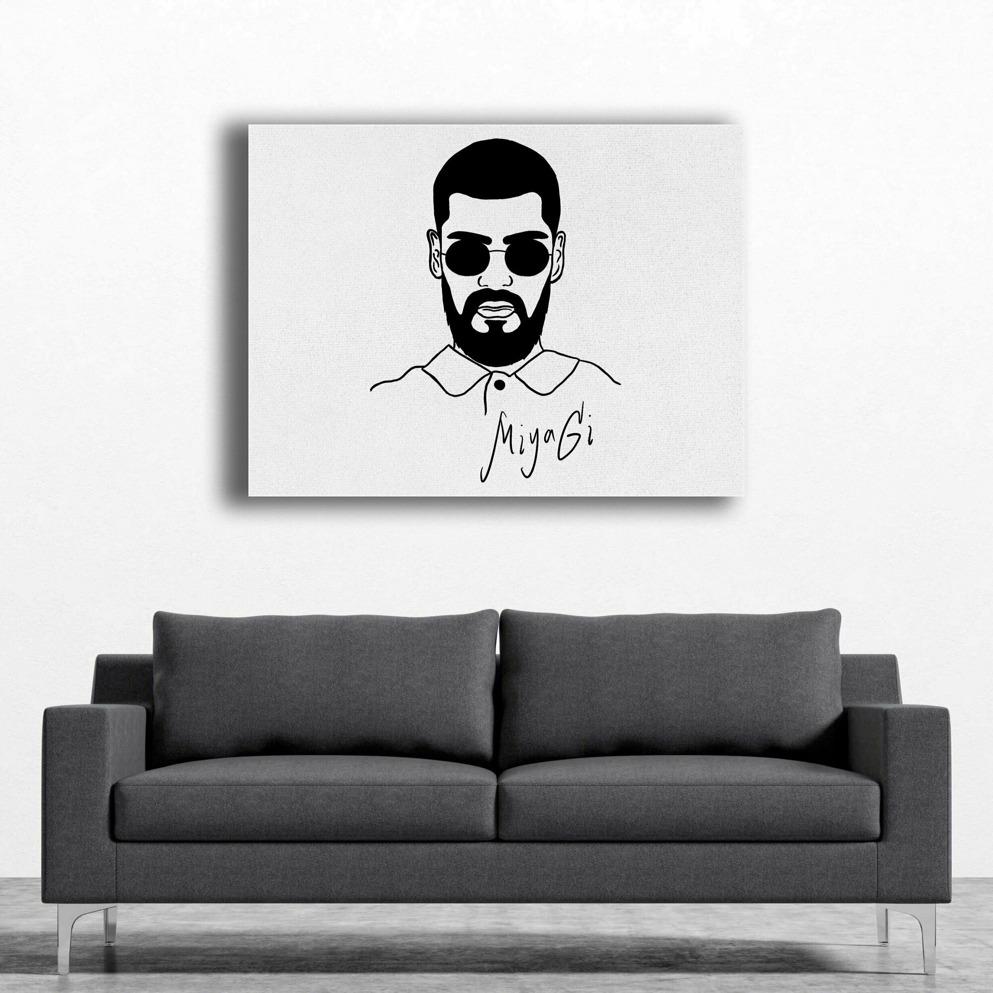 Интерьерная картина на холсте / MiyaGi / Andy Panda 40*60