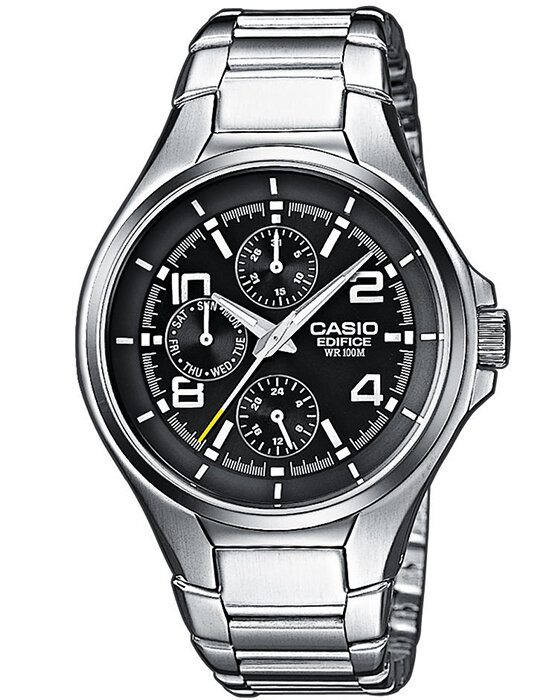 Наручные часы CASIO Edifice, черный/серебряный/белый — фото 1
