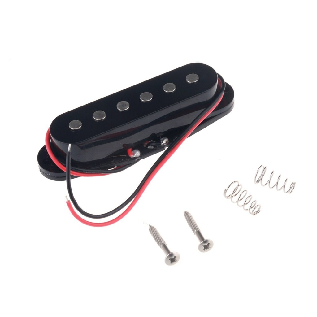 Звукосниматель магнитный сингл, для Fender Strat, средний, черный, Musiclily M520