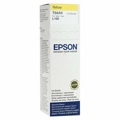 Чернила Epson T6644 C13T66444A/C13T664498 жел. для L100, 235303