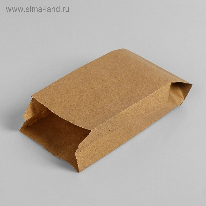 Пакет бумажный фасовочный, крафт, V-образное дно 20×10×5 см, 100 шт.