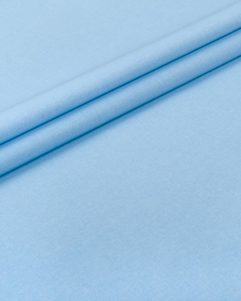 Ткань бязь гладкокрашенная 140 гр ГОСТ. Цвет светло-голубой. Готовый отрез 3*1,5 м