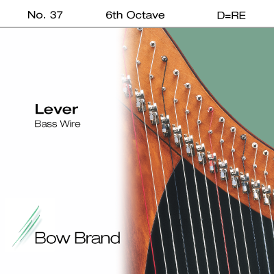 Harp D6 string Bow Brand Lever Wires - Lever harp D 6 octave bronze wound string