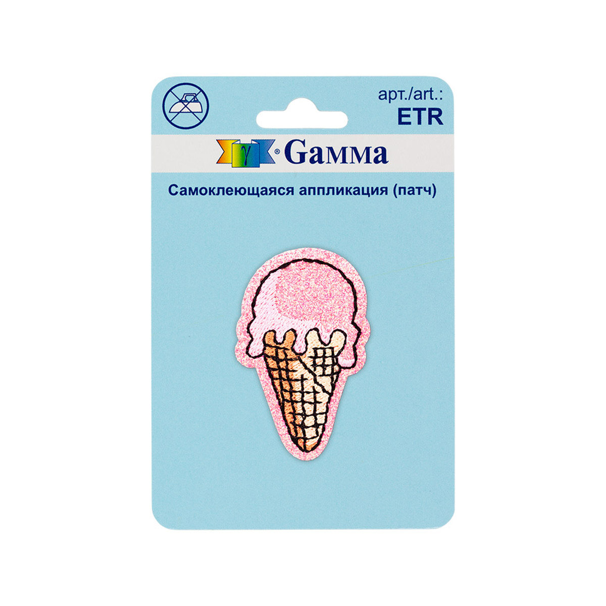 Gamma ETR Аппликация патч самоклеящаяся №02 01-208 Мороженое 2.4×5.1 см для детских поделок 1шт