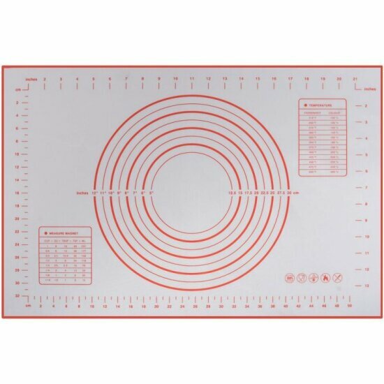 Коврик для выпечки с разметкой Мультидом VL80-376, 60х40см