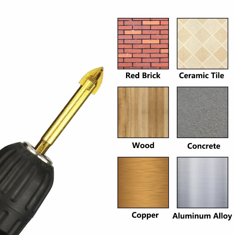 Сверло по стеклу, керамике, кафелю, плитке XCAN 6 мм с шестигранным хвостовиком