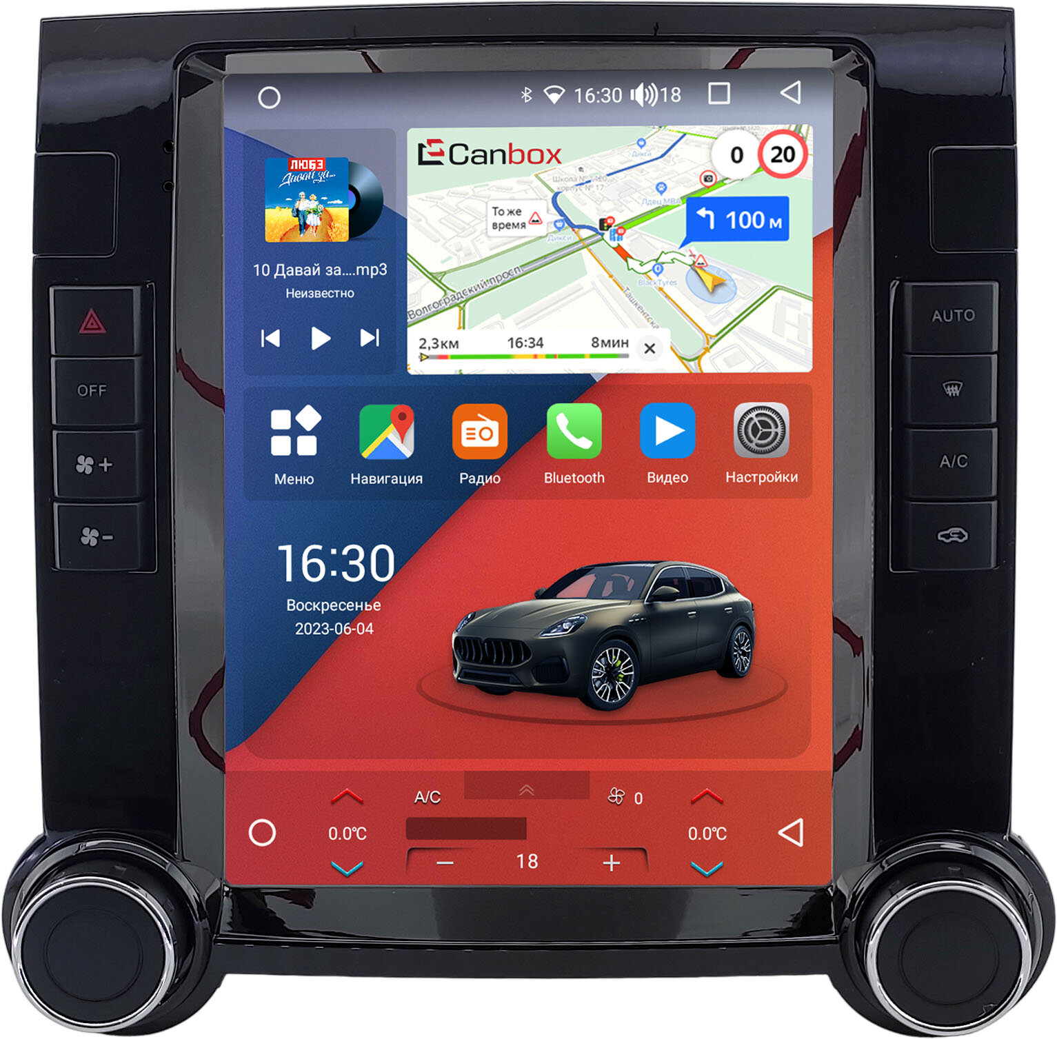 Штатная магнитола Volkswagen Touareg 2002-2010 Canbox H-Line (Tesla) 9.7" 6/128 5627-1312-142 Android 10 (4G-SIM, DSP, QLed)