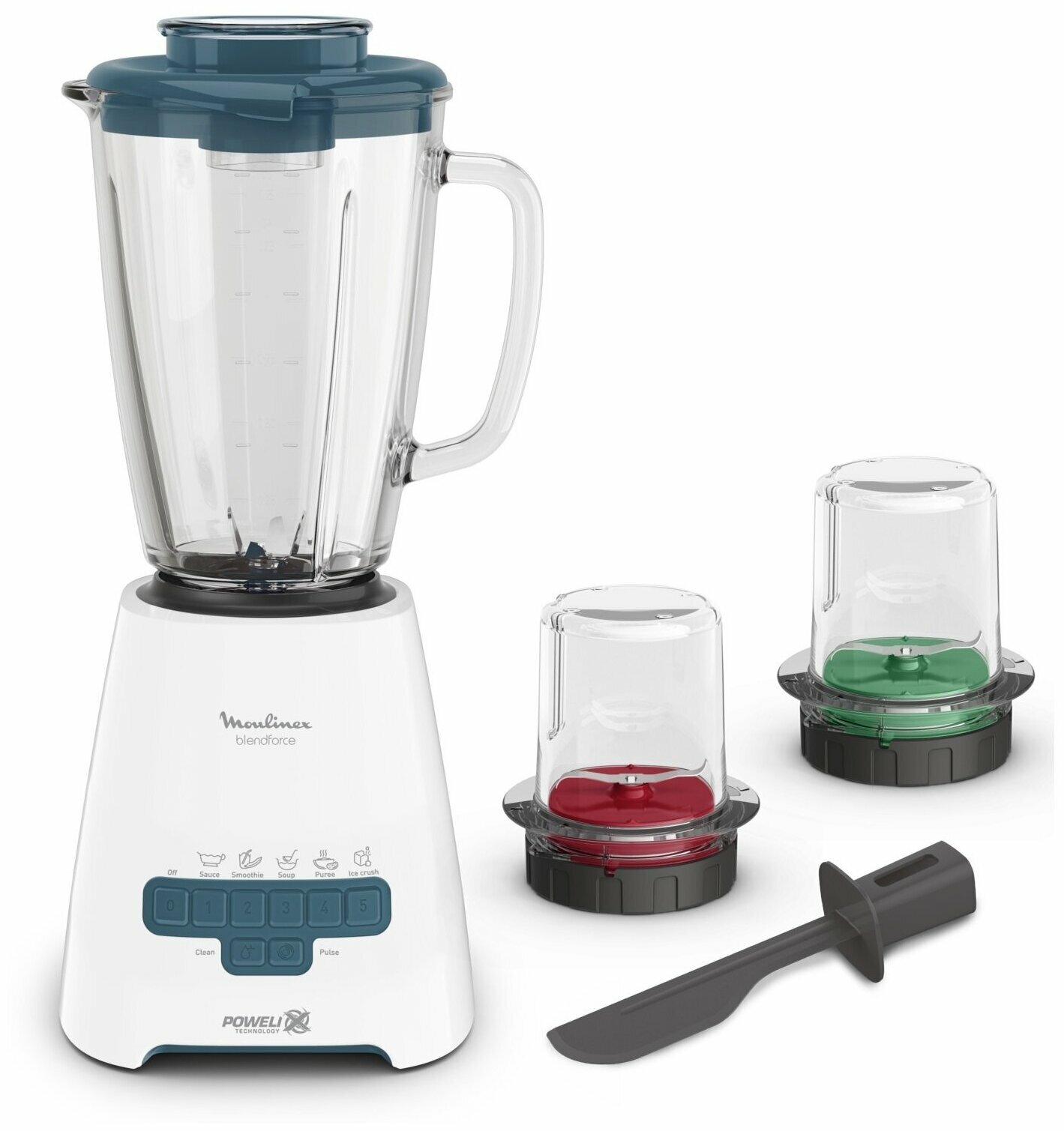 Блендер стационарный Moulinex Blendforce LM488410, 5 режимов измельчения