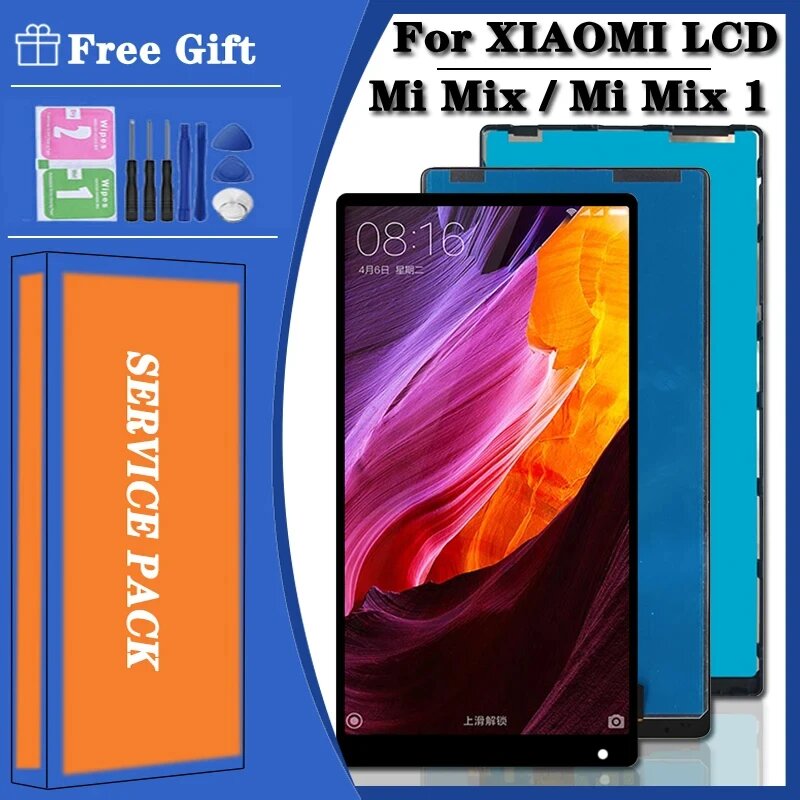 6,4 "высокое качество для Xiaomi Mi Mix ЖК-экран сенсорный экран дигитайзер в сборе Black No Frame