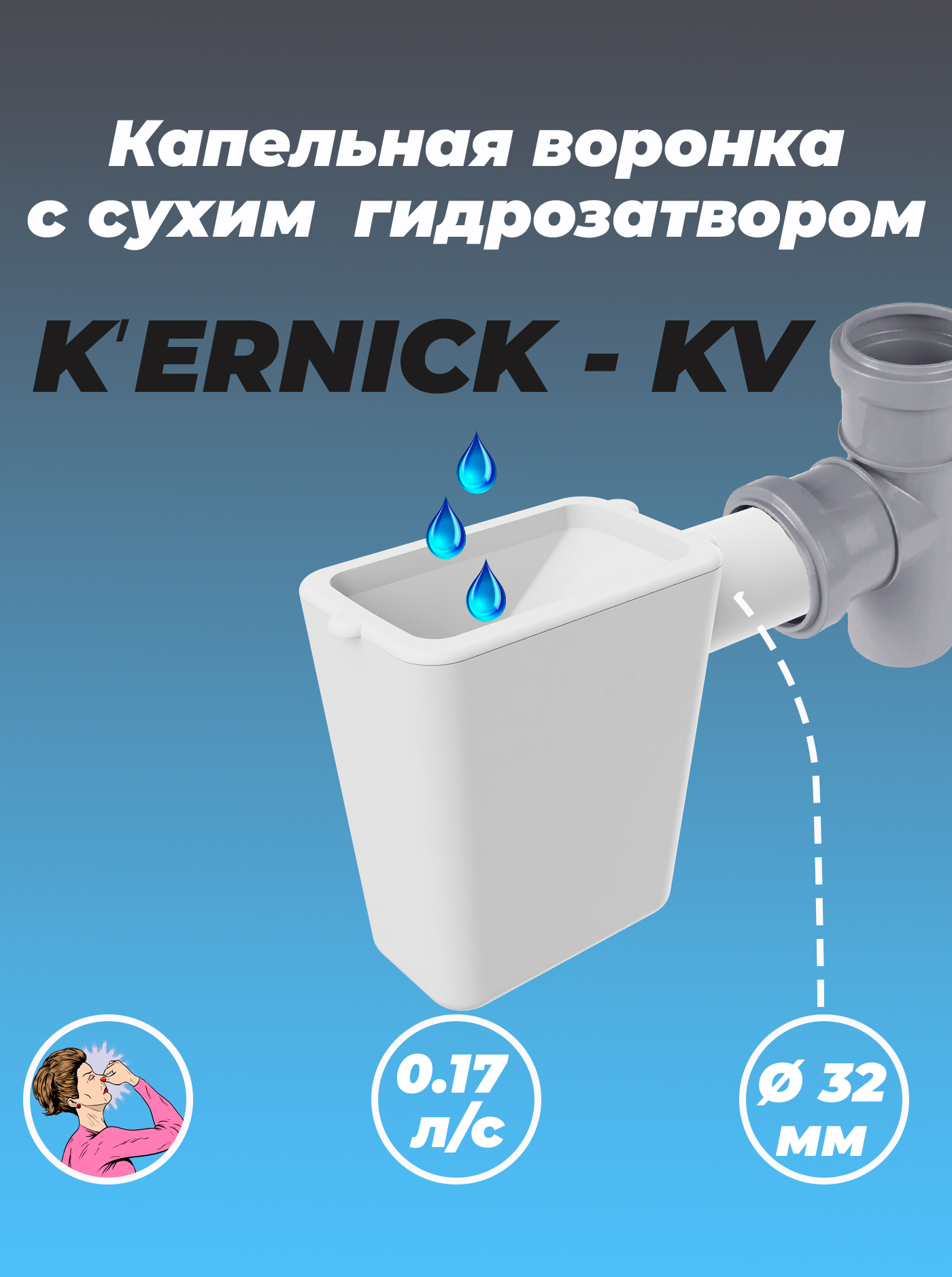 Капельная воронка с гидрозатвором — купить по низкой цене на Яндекс Маркете