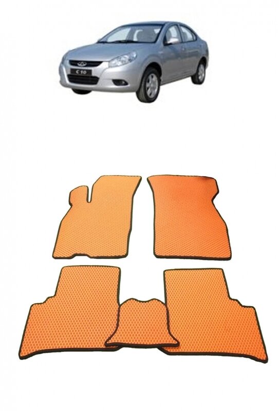 Ева коврики ТагАЗ С-10 2011 - 2013/ Ева ЭВА сота/ цвет Серый c серой окантовкой / EVA Smart / коврики в салон автомобиля ТагАЗ