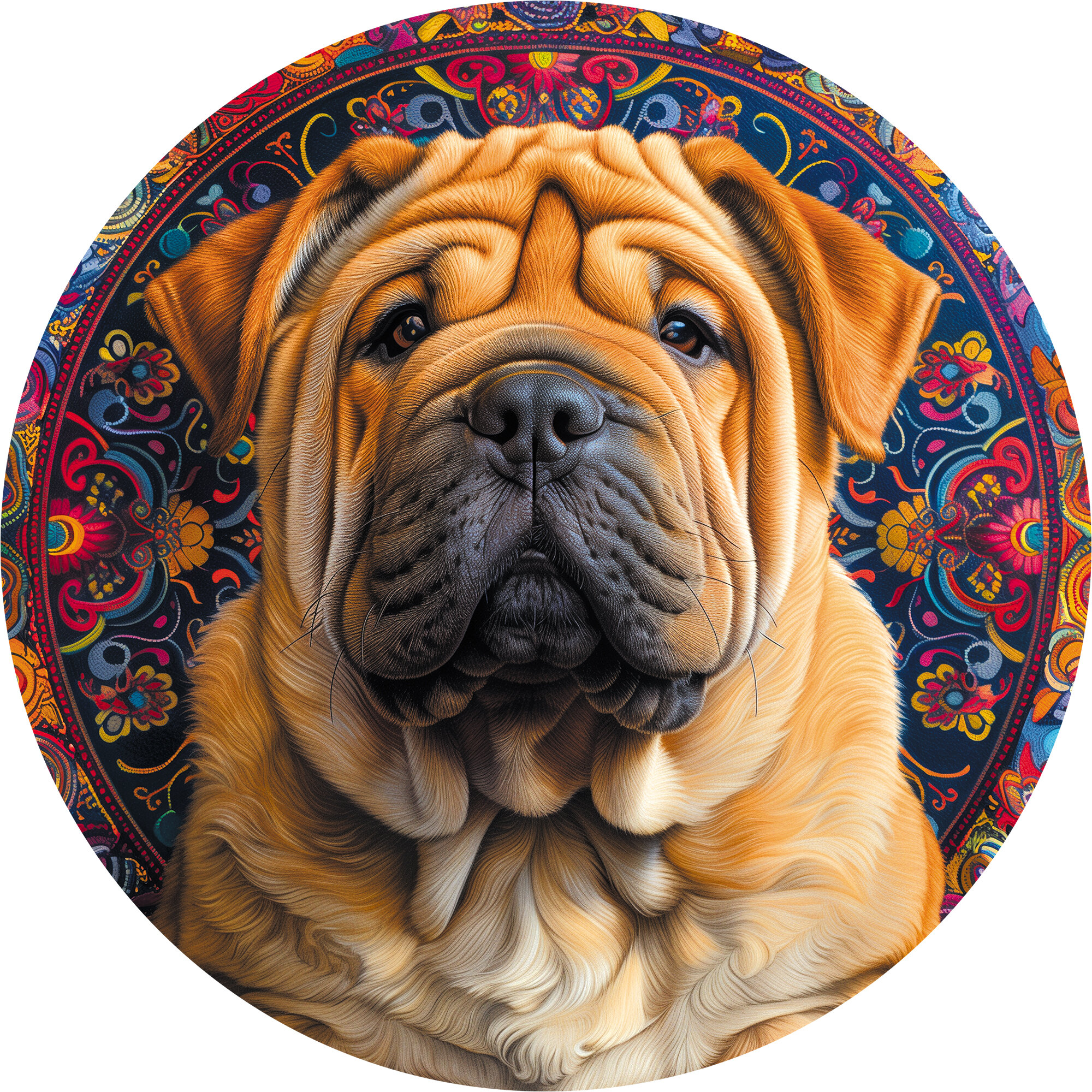 Деревянный пазл "Шарпей" коллекции "Мир собак" / 30х30см, 260 деталей / Подарок для взрослых и детей