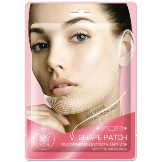 Подтягивающий патч для четкости овала лица Mi-ri-ne V-SHAPE PATCH ANTI-AGE, 8 г