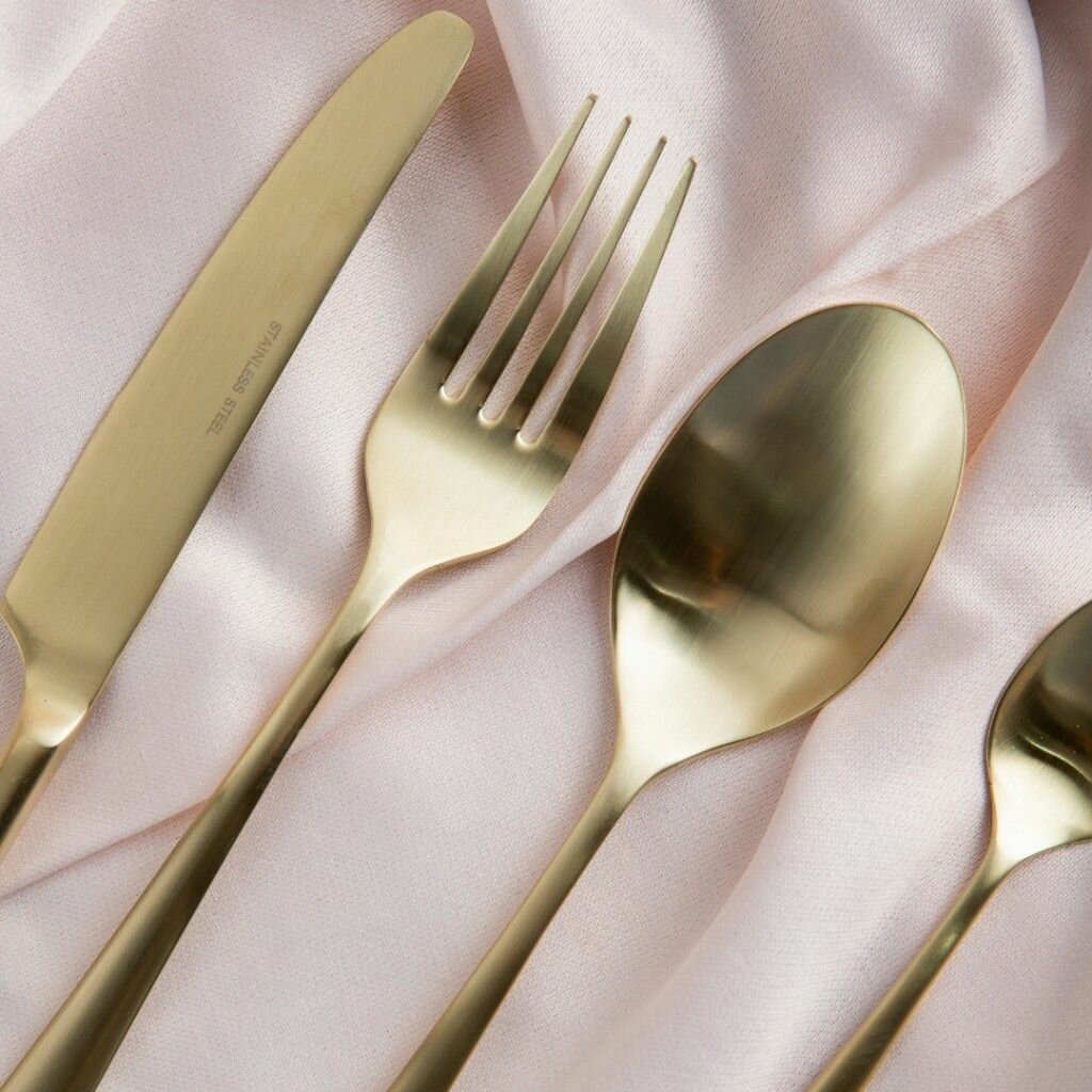 Набор столовых приборов White rabbit Gold 24 предмета