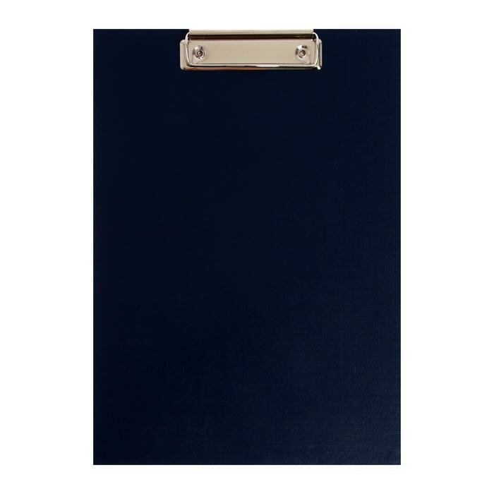 Планшет с зажимом Calligrata клипборд, А4, 2 мм, прочный, картон, бумвинил, темно-синий