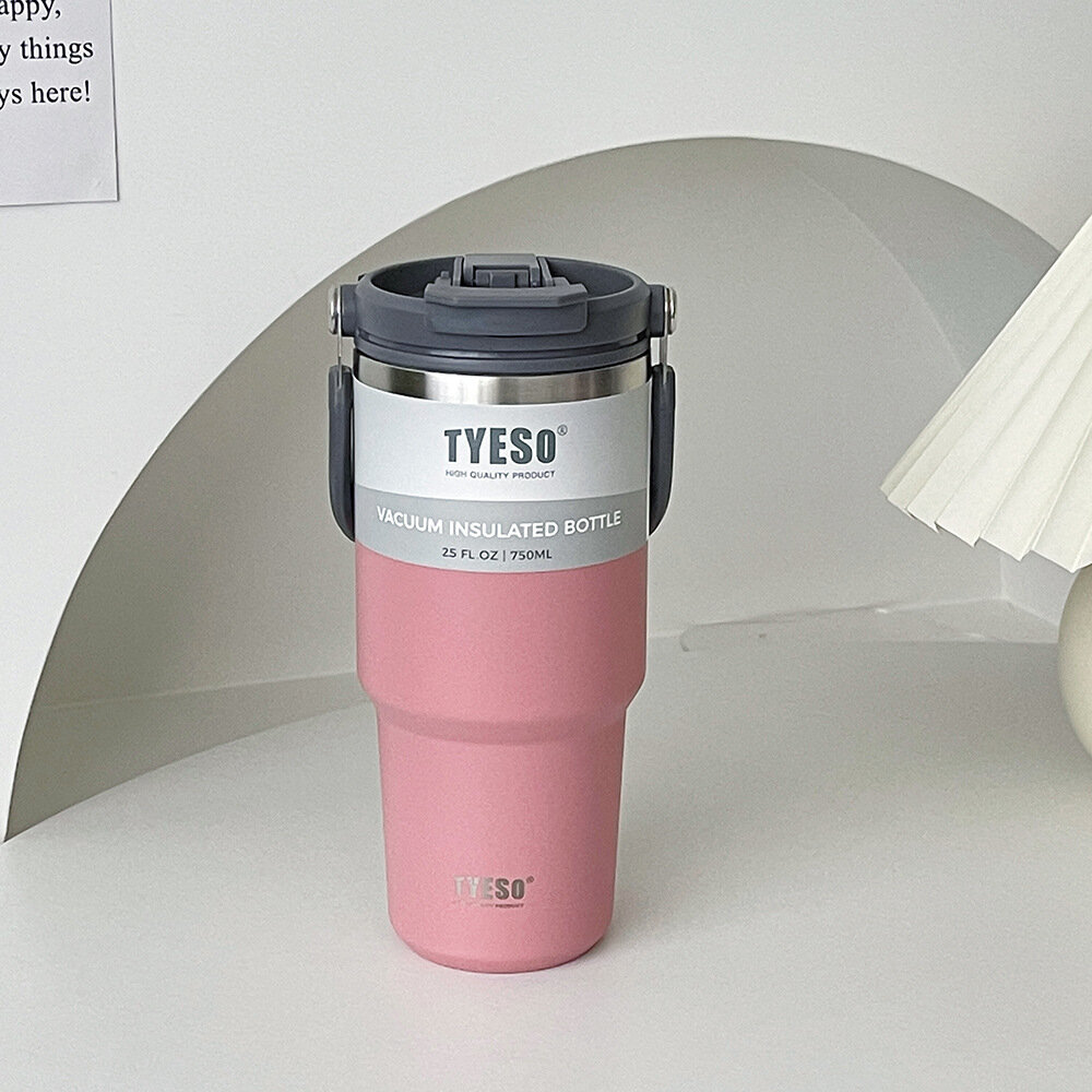 Термос-кружка Taishuo для женщин, большая емкость, из нержавеющей стали, кофейная кружка, автомобильная кружка для воды, стильная кружка для мужчин и женщин.