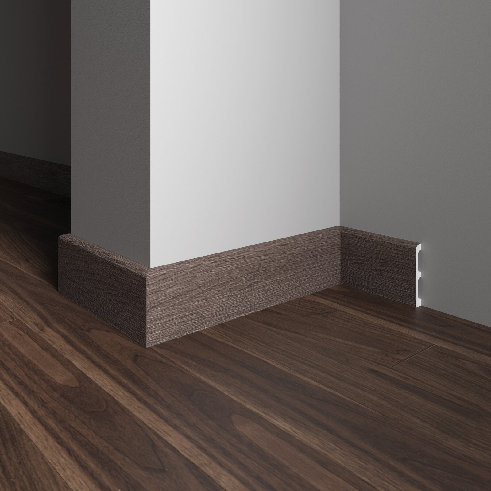 Плинтус Decor-Dizayn арт. 706-81SH ( д. 2400 x в. 80 x ш. 13 мм. )
