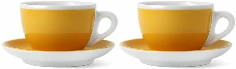 Комплект из 2-х кофейных пар для двойного капучино Verona Millecolori, 260 мл, цвет желтый, Ancap, Италия