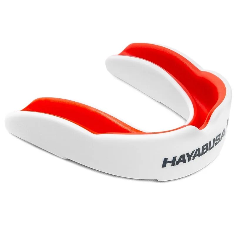 Капа Hayabusa для бокса и единоборств, двухсторонняя, защита зубов, красная/белая — фото 1