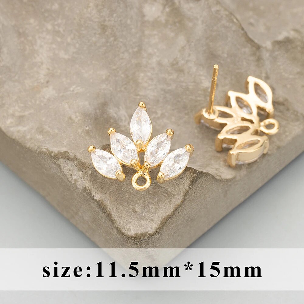 GUFEATHER подвески для сережек 18к золото с родиевым покрытием