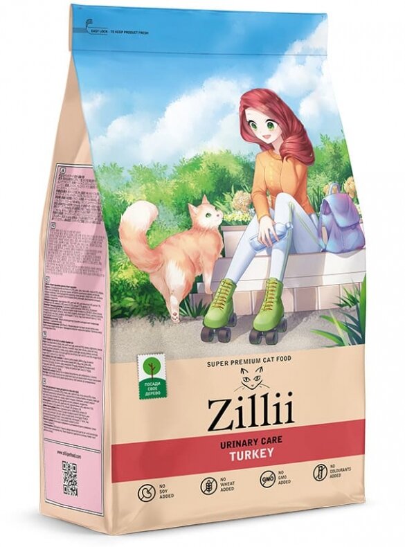 "ZILLII Urinary Care Cat" с индейкой сухой корм для кошек для профилактики заболеваний мочевыделительной системы 2кг