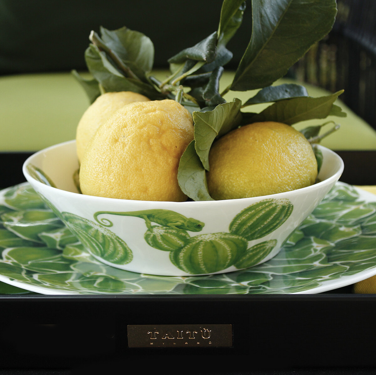 Салатник круглый салатница фарфоровая миска для блюд посуда для сервировки стола TAITU 21,5 см. CACTUS кактус