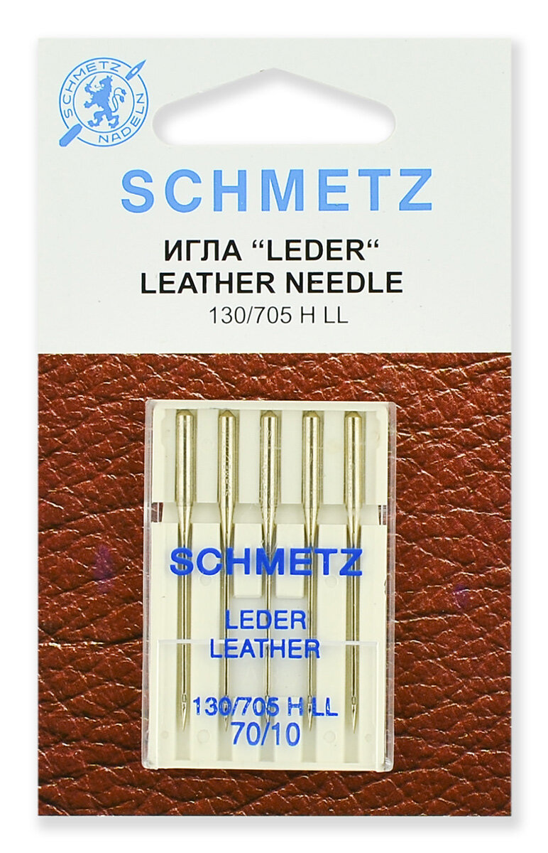 Иглы для кожи Schmetz 130/705 H LL №70, 5 шт.